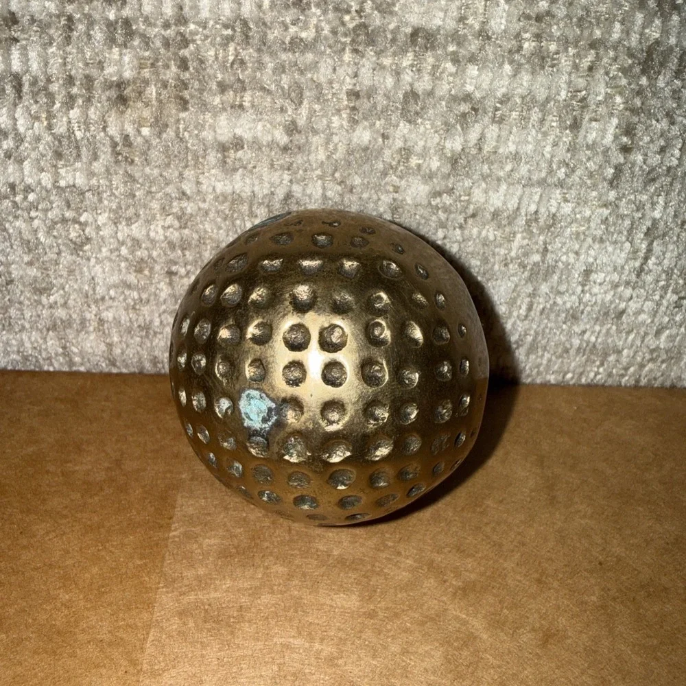 Holiday | Vintage Brass Golf Ball Heavy Round Sphere No Base | Poshmark